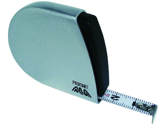 【商品説明】●引き出せばテープが止まるオートロックタイプです。●コンパクトで持ち運びに便利です。【仕様】●型番：ALA0820S●テープ長さ（m）：2　●テープ幅（mm）：8●移動爪　●オートロックタイプ　●JIS1級　●片面目盛　●455...