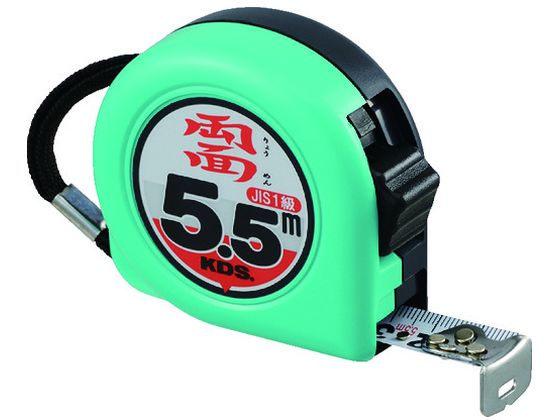 【仕様】●型番：ZS19-55BP●テープ長さ（m）：5．5　●テープ幅（mm）：19　●水平保持（m）：1．8　●ロック仕様●移動爪　●ロックタイプ　●JIS1級　●両面目盛　●455mmピッチ表示：あり　●減速ボタン：あり　●ショックア...