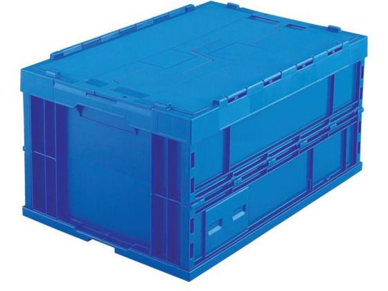 【商品説明】●フタ付ですので収納した商品にホコリがつきにくく、また通い箱としても最適です。●オールプラスチック製で解体・分別の必要がなく、リサイクルが可能です。●収納時は約1／4の省スペースです。●ホコリがつきにくい帯電防止加工（表面抵抗値...