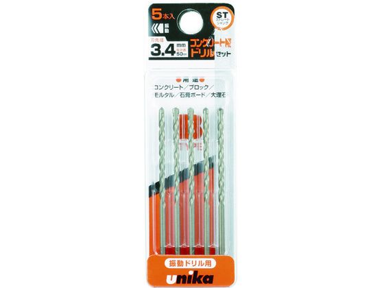 【商品説明】●耐久性を重視した超硬チップを採用、独自設計の刃先形状・角度により、抜群の切れ味を実現しました。●3．4MMのお買い得5本パックです。【仕様】●型番：DP5-B34●入数：5本●刃径（mm）：3．4●有効長（mm）：50●全長（...