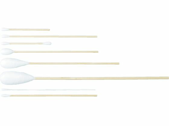 【商品説明】●医療用の綿棒の未滅菌品です。●綿部の大きさは、用途に応じ豊富な種類を用意しております。【仕様】●型番：1240003●入数：400本●軸長（mm）：150　●先端径（mm）：10　●箱入数：20本×20袋●未滅菌　●片綿球●綿...