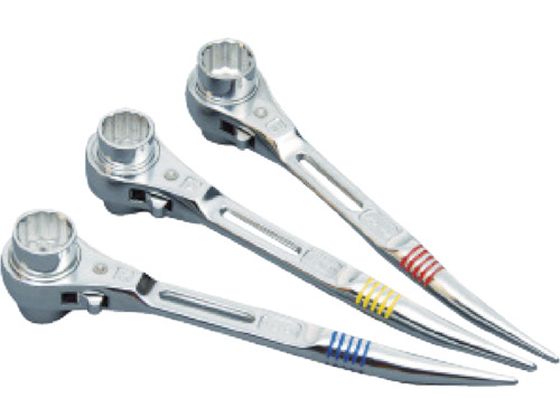 【商品説明】●正逆は切り替え爪式です。●仮設足場・住宅施工等に最適なショートタイプです。●軽量・コンパクトでより使いやすくなっています。●全サイズ安全ロープ取り付けスライド穴を設けています。●より美しい総ミガキ仕上げです。【仕様】●型番：S...