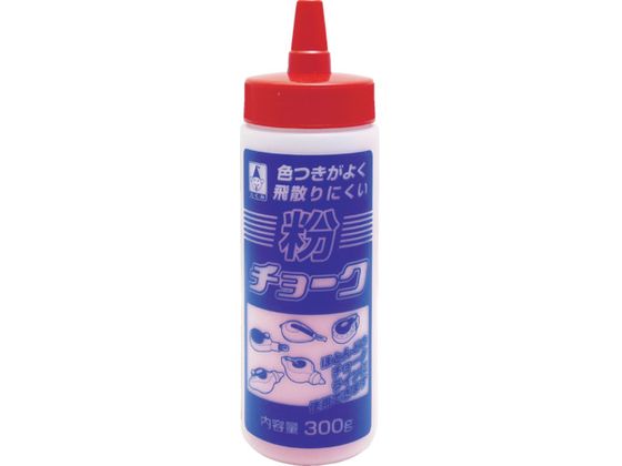 【商品説明】●飛び散りにくい重質粉チョークです。●密閉容器入りで湿気による粉チョークの変質を防ぎます。【仕様】●型番：2204●色：赤　●容量（g）：300●ボトルサイズ（mm）：直径約60×195●炭酸カルシウム【備考】※メーカーの都合に...