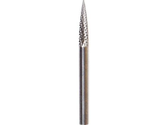 【仕様】●型番：TCBT6200K●形状：トンガリ（ダブルkカット）●軸径（mm）：3●刃径（mm）：3●全長（mm）：38●刃長（mm）：13●最高使用回転数（rpm）：90000●軸長（mm）：25●タイプ：超硬●使用工具：軸付きグライ...