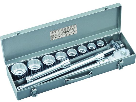【商品説明】●大型機械整備、土木整備、プラント整備の作業に最適なセットです。【仕様】●型番：200MISO●入数：1S●差込角（mm）：19．0●ソケット内容（mm）：12角：24、27、30、32、36、41、46、50●ハンドル内容：ラ...