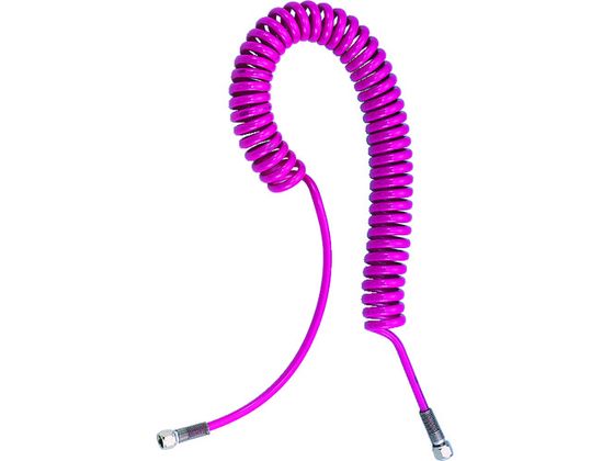 【仕様】●型番：HPC-3●コイル径（mm）：40　●使用範囲（m）：2．0　●色：パープル　●全長（mm）：640　●ホース内径×外径（mm）：5×8　●コイル長（mm）：240　●使用流体：空気　●寸法B（mm）：300●流体温度：0〜...