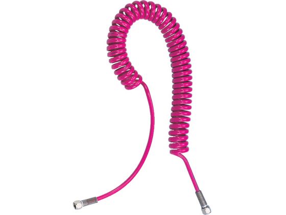 【仕様】●型番：HPC-7●コイル径（mm）：40　●使用範囲（m）：5．7　●色：パープル　●全長（mm）：1040　●ホース内径×外径（mm）：5×8　●コイル長（mm）：640　●使用流体：空気　●寸法B（mm）：300●流体温度：0...