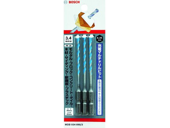 【商品説明】●被削材：モルタル、ブロック、石こうボード、ALC、レンガ、陶器タイル、木材、プラスチック、コンクリート、アルミ、鉄、瓦。●バッテリーインパクトドライバーでいろいろな材料に、簡単に穴あけができます。【仕様】●型番：MDB0340...
