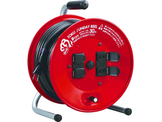 【商品説明】●シンプルで使いやすいコードリールです。【仕様】●型番：D-30R●電線種：VCT　●電線仕様長さ（m）：30　●電線仕様太さ（［［MM2］］）：1．25　●電線仕様芯数（C）：2　●定格電流（A）：4　●コンセント仕様定格：2...