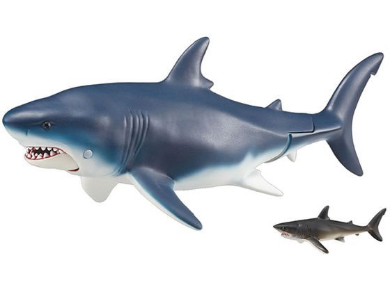【商品説明】水に浮くアニアにラージサイズ「メガロドン」が登場！水に浮く新機能を搭載！メガロドンは、口が開き、尾ビレが動きます。一緒に遊べるホホジロザメ（小）付き。アニアは、動物の魅力や多様性を楽しく身近に体感できる1ギミック付き動物フィギュ...