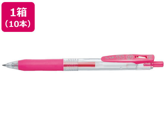 【商品説明】可動式バインダークリップの採用により、厚みのあるボード等にもはさめ、クリップ折れを軽減させます。【仕様】●インク色：ピンク●水性顔料インク●ボール径：0．4mm●ラバーグリップ付●長さ：141mm●ノック式●注文単位：1箱（10...