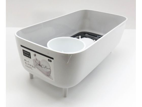 【商品説明】置き場所を選ばないコンパクトなディッシュラックです。凹凸が少なく、中のものが取り外し可能で洗いやすい。底の水はけトレーは場所に合わせてタテヨコ自由に置けます。カトラリースタンドは分別でき、箸などが倒れにくい仕切り板付きです。【仕...