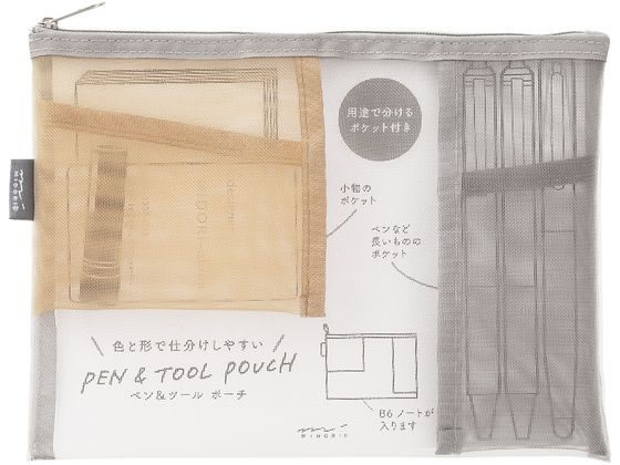 【商品説明】色と形の違う2つの内ポケットがついたメッシュポーチです。収納する物のサイズによってポケットの大きさがざっくり分かれているので、細々したものも整理しやすく、一目で中身を把握できて、取り出しやすいです。文具を入れるポーチとしてだけで...