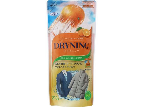 【商品説明】つけおき洗い洗剤ドライニングゲルタイプ300gに、お得な詰替タイプ（270g）が登場！皮脂汚れをきれいに落としてドライマーク衣類もご家庭でお手入れ！【仕様】●仕様：詰替●内容量：270g【備考】※メーカーの都合により、パッケージ...