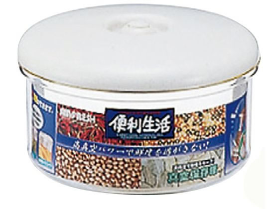 【商品説明】85％以上の酸素を除去し、食品の酸化・腐敗を強力に防止します。PUSHボタンを押すだけワンタッチ・オープン【仕様】●外寸：直径122×103mm●重量：210g●容量：640ml●材質1：ストッパー／耐熱PS樹脂●材質2：フタ・...
