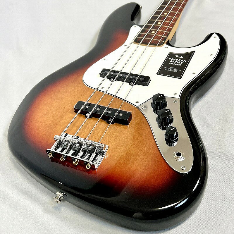 Fender Player II Jazz Bass®, Rosewood Fingerboard, 3-Color Sunburst Player IIシリーズは、フェンダーの伝統と進化を兼ね備え、フェンダーのDNAを持つアイコ...