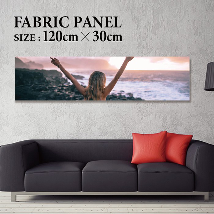※必ずご確認下さい。商品種類ファブリックパネル商品サイズLサイズ (120cm × 30cm)付属品・簡易説明書・パネル用金具プレート2枚（ネジ付き）・吊り糸商品説明木枠の上にデザインが印刷された生地を貼り付けたオシャレなファブリックパネル...