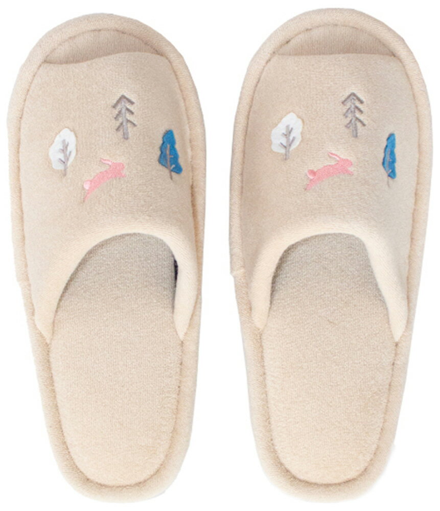 【返品種別A】□「返品種別」について詳しくはこちら□◆ほっとする穏やかな風景を描いた北欧テイストのトイレシリーズ「ナタルシーナリー」でお揃いにできるスリッパ。◆風景に馴染むシンプルなシルエットデザインの野うさぎのロゴ刺繍がワンポイントで、さ...