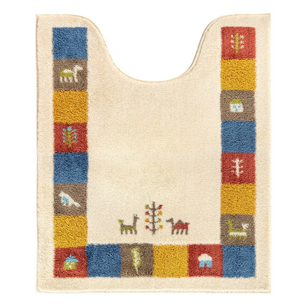 【返品種別A】□「返品種別」について詳しくはこちら□◆ギャベ柄でおしゃれな「シエラ」シリーズのトイレマット。◆シエラとは山脈を意味し、山脈周辺でギャベを織る遊牧民からイメージしたデザインです。◆柄の一部に、収縮糸を使い細部までこだわっていま...