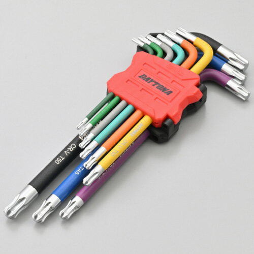 【返品種別B】□「返品種別」について詳しくはこちら□◆サイズ別に色分けされているので、使いたいサイズがひと目でわかるL型のレンチセット。ボールポイント加工側は25°まで傾けて回すことができます。折り畳み式の収納ホルダー付き。■ 仕 様 ■セ...