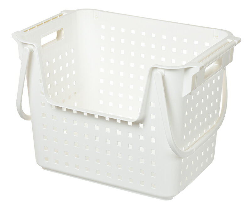 【返品種別A】□「返品種別」について詳しくはこちら□◆積み重ねても中のものが出し入れできる便利なバスケットサイドの取っ手を倒すと積み重ねが可能になります◆ランドリーバスケットやおもちゃ等の収納に便利■　仕　様　■サイズ(約)：幅504×奥行...