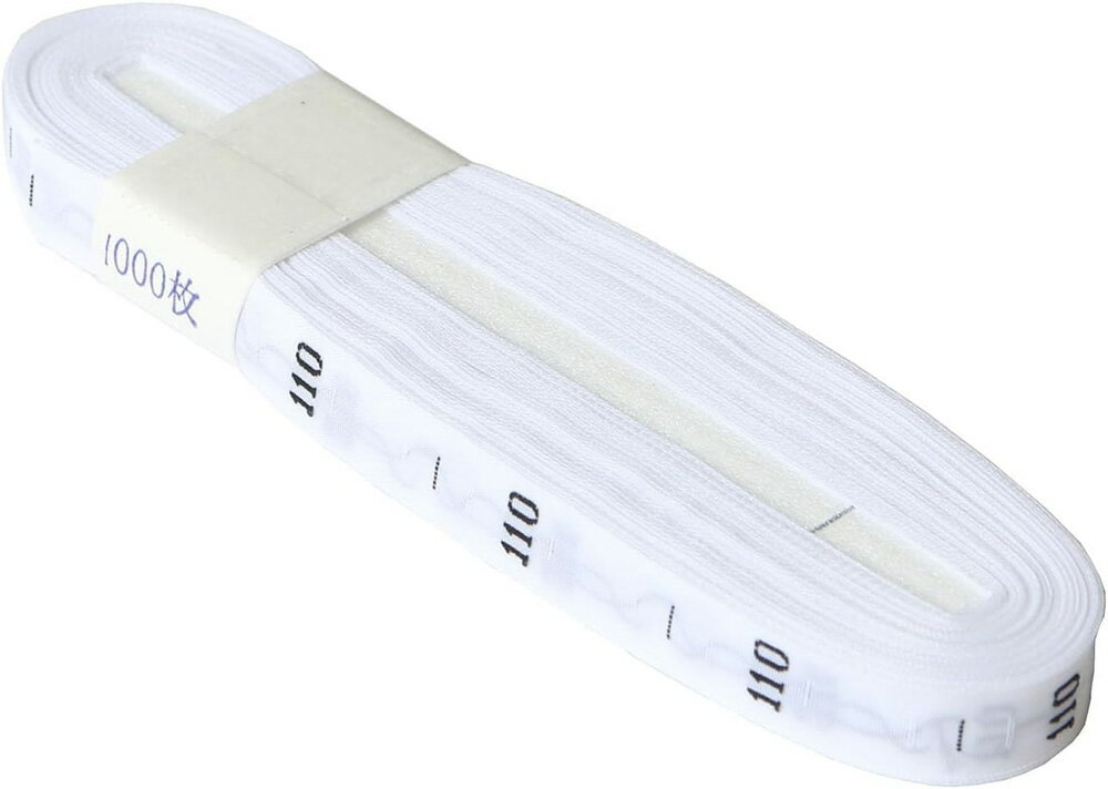 【返品種別B】□「返品種別」について詳しくはこちら□◆ハンドメイドした洋服などに付けられるサイズタグです。◆テープに目盛りが書かれているのでカットしてご使用ください。■　仕　様　■入数：1巻(1000個分)サイズ：巾9×H26mm(1目盛り...