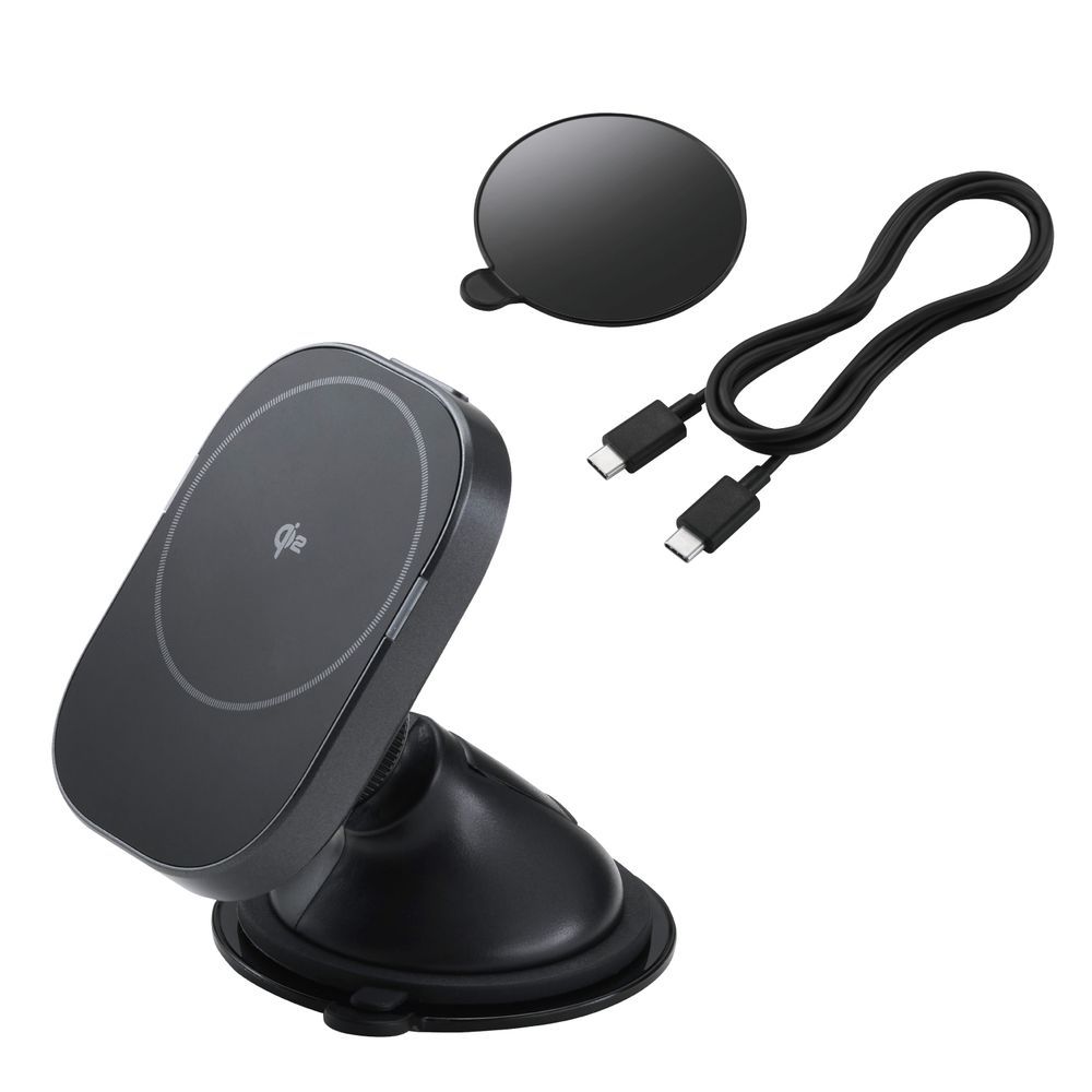 【返品種別A】□「返品種別」について詳しくはこちら□2025年07月 発売メーカー保証期間 1年◆Qi2規格ワイヤレス充電機能付き車載ホルダーマグネットで固定するだけでQi2対応スマートフォンを充電できる、Qi2規格ワイヤレス充電機能付き車...