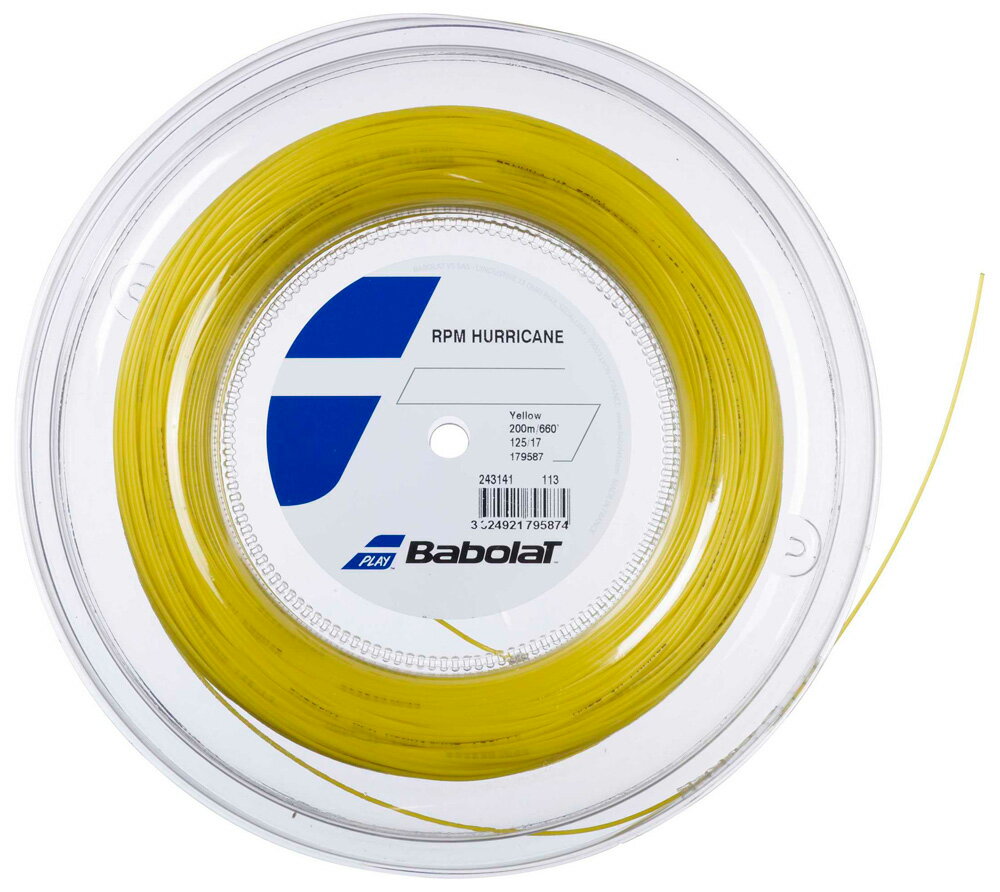 【返品種別A】□「返品種別」について詳しくはこちら□◆スピン八角形の構造をした高密度ポリエステルにより、ボールに高速な回転がかかるため、驚異的なスピンをかけることができます。◆コントロールすべてのRPMストリング同様、RPM Hurrica...