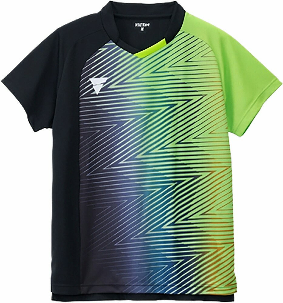 【返品種別A】□「返品種別」について詳しくはこちら□◆スピード感を表現するジオメトリックパターンをアシンメトリーに仕上げたゲームシャツ。◆リサイクル糸の採用で「SDGs」にも貢献します。■　仕　様　■素材：ポリエステル100％(ミニワッフル...