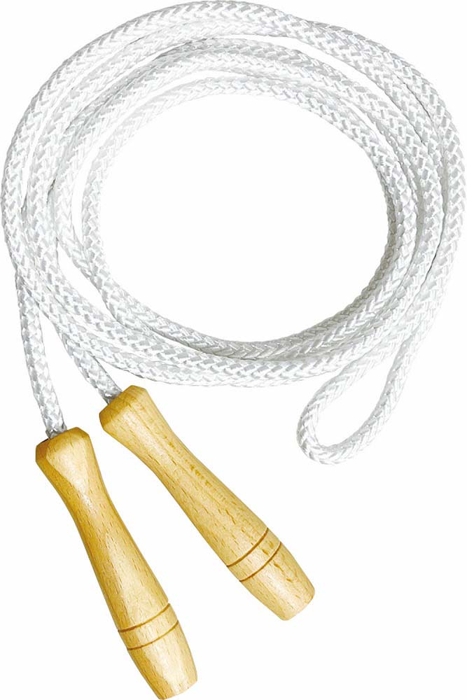 【返品種別A】□「返品種別」について詳しくはこちら□※ロープの長さ調節はできません。◆一般用のとびなわ。■　仕　様　■素材：ロープ/ポリエステル、グリップ/木製サイズ：ロープ/長さ2.7m、8打6.0mm径[HT415Pハタ]秦運動具工業美...