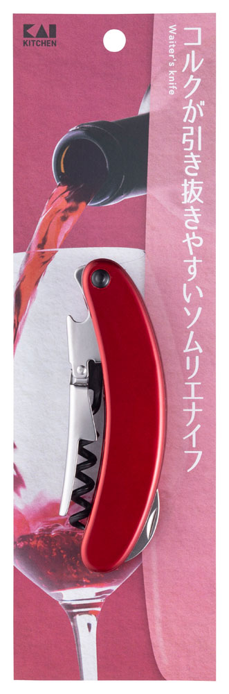 【返品種別A】□「返品種別」について詳しくはこちら□◆コルクが引き抜きやすいソムリエナイフです。■　仕　様　■本体寸法(約)：115X40X20mm本体重量(約)：96g材質：ABS樹脂・鉄・ステンレススチール[DH8221カイジルシ]貝印...