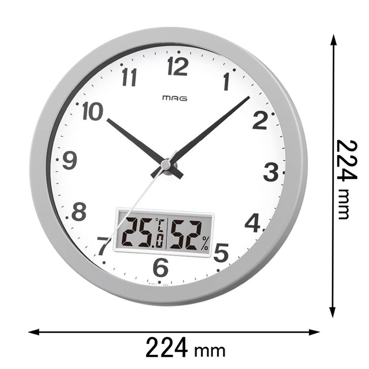 □「返品種別」について詳しくはこちら□メーカー保証期間 1年マットなスモーキーカラーがオシャレな小ぶりサイズの置掛兼用時計◆インテリアに合わせやすいマットカラー。◆いつでも見やすい場所に設置しつつ、温度・湿度表示付きでお部屋の快適具合も把握...