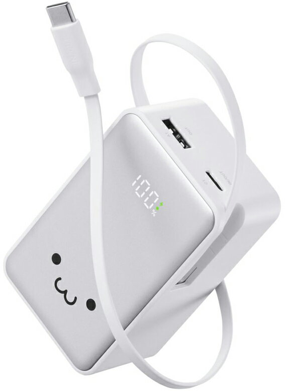 【返品種別A】□「返品種別」について詳しくはこちら□■新製品■2025年12月 発売メーカー保証期間 1年◆巻き取り式USB Type-Cケーブルを備えたモバイルバッテリー本体一体型の巻き取り式USB Type-Cケーブルを備えた、容量10...