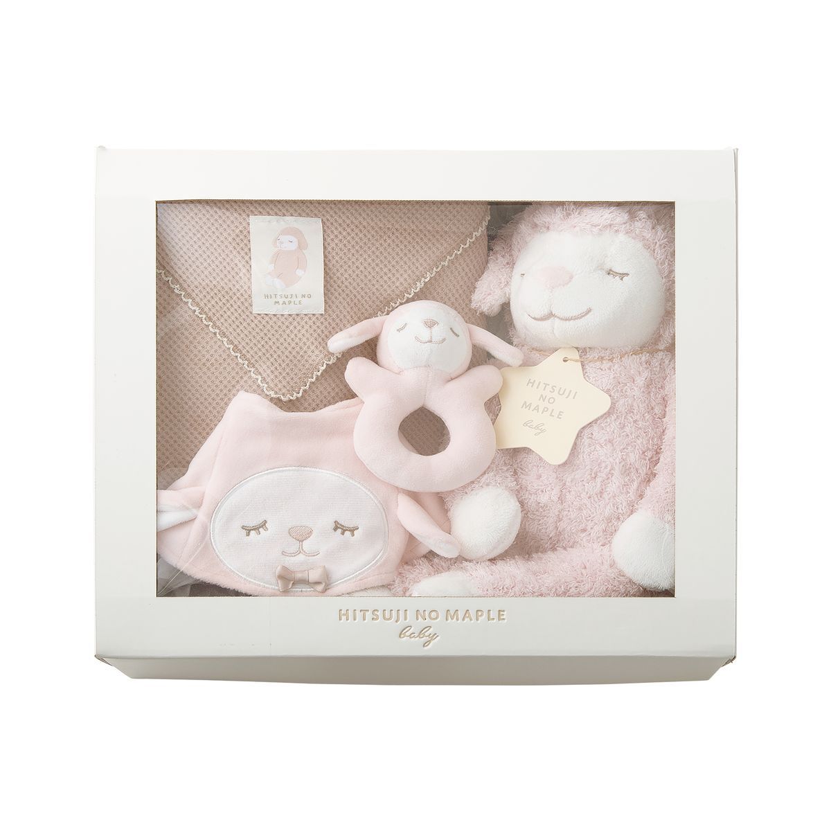 【返品種別A】□「返品種別」について詳しくはこちら□◆ひつじのメイプルシリーズのベビー用品ひつじのメイプルは、優しく愛らしい表情で周りの人たちを癒す、子供から大人までの人気のキャラクターです。◆ラトル・スタイ・ぬいぐるみに加えて、オールシー...