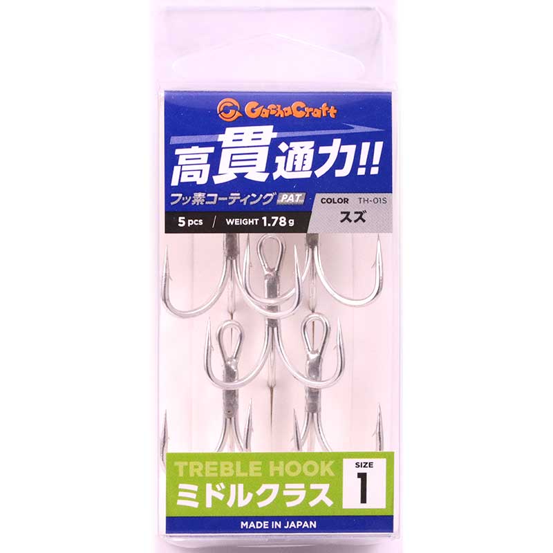 【返品種別A】□「返品種別」について詳しくはこちら□◆高貫通力！　◆本体にフッ素コーティング(FJCコート：PAT)を施し、従来の針角そのままで摩擦抵抗を大幅に軽減。■　仕　様　■サイズ：#1カラー：スズ自重：1.78g入数：5本[TH01...
