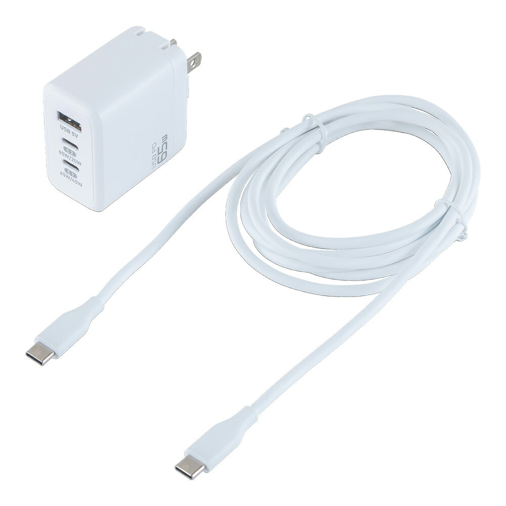 【返品種別A】□「返品種別」について詳しくはこちら□■新製品■メーカー保証期間 6ヶ月接続するだけで自動で高速充電 USB PD65W USB Power Delyvery ノートPC対応◆ノートPCもしっかり充電できる65W（20V3.2...