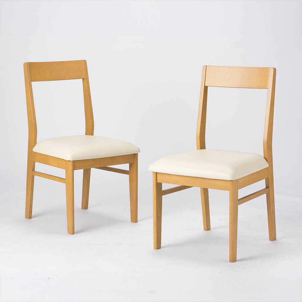 【返品種別A】□「返品種別」について詳しくはこちら□◆天然木のやさしさが伝わるダイニングチェア2脚セット。◆組立いらずの完成品ですので、女性やお年寄りの方でも箱から取り出してすぐに使用可能です。◆張り地は汚れを拭き取りやすいPVC(ポリ塩化...