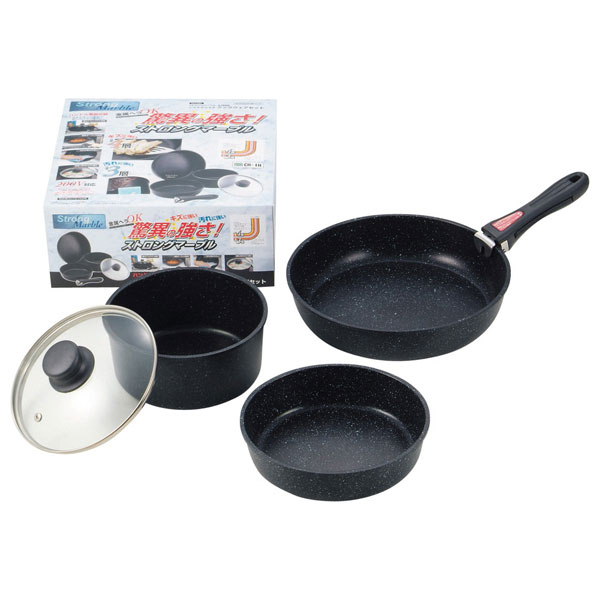 【返品種別A】□「返品種別」について詳しくはこちら□◆はずせるハンドルで使い方いろいろ◆オール熱源対応■　仕　様　■セット内容：フライパン20　、フライパン26　、マルチポット18cm、ガラス蓋18cm、専用ハンドル[H4061]パール調理...