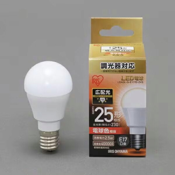【返品種別A】□「返品種別」について詳しくはこちら□◆白熱電球のように広範囲に明るい広配光タイプなので、トイレや階段などの照明に最適なLED電球です。◆口金サイズがE17口金なので、照明器具を替えることなくご使用いただけます。◆調光器対応で...
