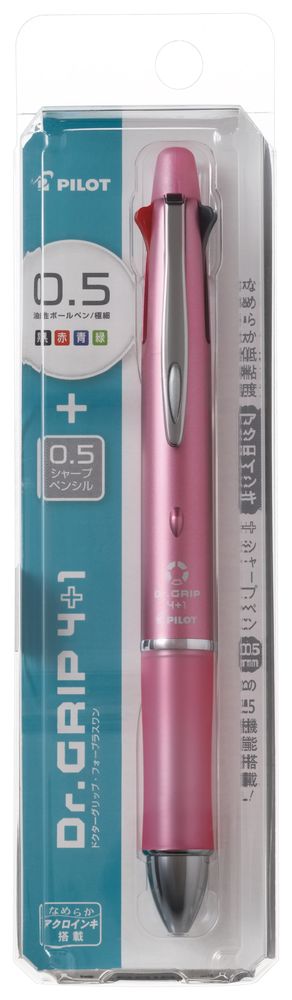 【返品種別A】□「返品種別」について詳しくはこちら□◆極細4色ボールペン＋シャープペンシル0.5mm。◆疲れ知らずのマルチ筆記具にアクロインキを搭載■　仕　様　■芯径：0.5mmボール径：0.5mm方式：スライドレバー式色柄：シェルピンクイ...