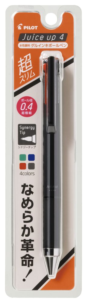 【返品種別A】□「返品種別」について詳しくはこちら□2022年02月 発売◆書きやすさに便利さをプラス！　超極細の4色ボールペン■　仕　様　■ボール径：0.4mm筆記幅：0.2mm方式：スライドレバー式色柄：ブラックインキ種類：顔料ゲルイン...