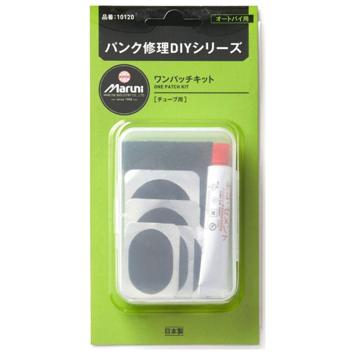 【返品種別A】□「返品種別」について詳しくはこちら□■新製品■◆マルニ工業製の自転車・バイク（チューブタイヤ）用パンク修理キットパンク修理に必要なパッチ、セメント、サンドペーパーをセットにしており、チューブの補修作業を手軽に行えます。サイズ...