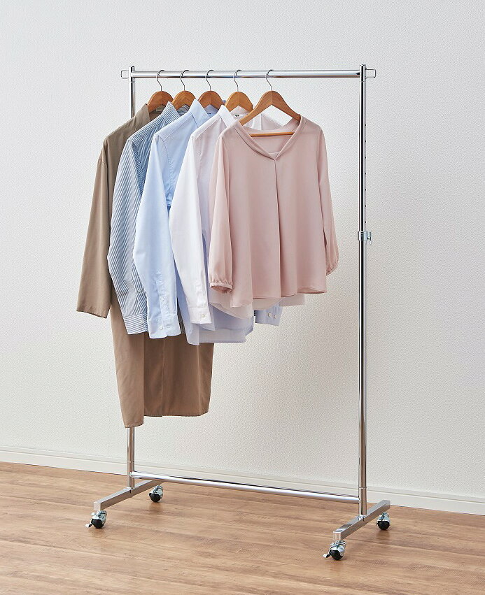 【返品種別A】□「返品種別」について詳しくはこちら□◆頑丈な高耐荷重ハンガー◆丈夫なクロムメッキスチール製フレーム◆高さ調節12段階可能■　仕　様　■サイズ(約)：幅920×奥行430×高さ1140〜1690mm重量(約)：3500g材質：...