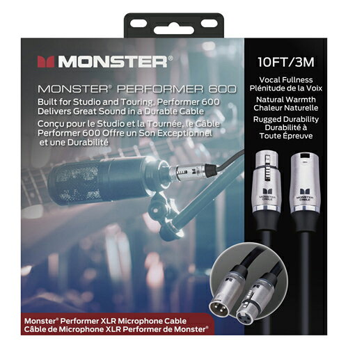 【返品種別A】□「返品種別」について詳しくはこちら□◆MonsterPerformer 600プロオーディオマイクケーブルは原音の持つ倍音を豊かに引き出します。◆カーボン含有絶縁体やファイバーラップ伝導線により、環境ノイズへの高い抵抗力を実...