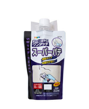 【返品種別B】□「返品種別」について詳しくはこちら□◆手絞りできるワンタッチ式！　ヘラ付き速乾タイプ収縮が少ない◆パウチ容器なので、補修箇所に直接手で中身を押し出して使えます。◆屋内外に使用でき、軽量で収縮が少ない、速乾タイプです。■　仕　...