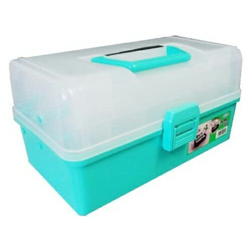 【返品種別B】□「返品種別」について詳しくはこちら□◆上部が半透明なので内部が外から見られます。◆工具部品収納ケース、また小物入れ、救急箱、などに最適です。■　仕　様　■フタの開閉に連動する2段中皿付(取り外し不可)本体、フタ、取手：ポリプ...