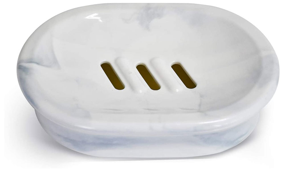 【返品種別A】□「返品種別」について詳しくはこちら□◆大理石調マーブル模様◆カビ防止加工済みでお掃除簡単。◆滑らかな、折り返しの少ないかたちは、汚れがつきにくく、またカビ防止加工が施されていますので、日々のお手入れが簡単です。◆受け皿と下皿...