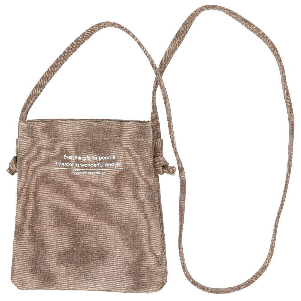 【返品種別A】□「返品種別」について詳しくはこちら□◆Lafiel（ラフィール）で人気のアソートメントシリーズから、英字プリントミニショルダーバッグが登場。◆大人のおしゃれ感。ナチュラルな風合いのコットンキャンバス生地に英字ロゴをプリント。...