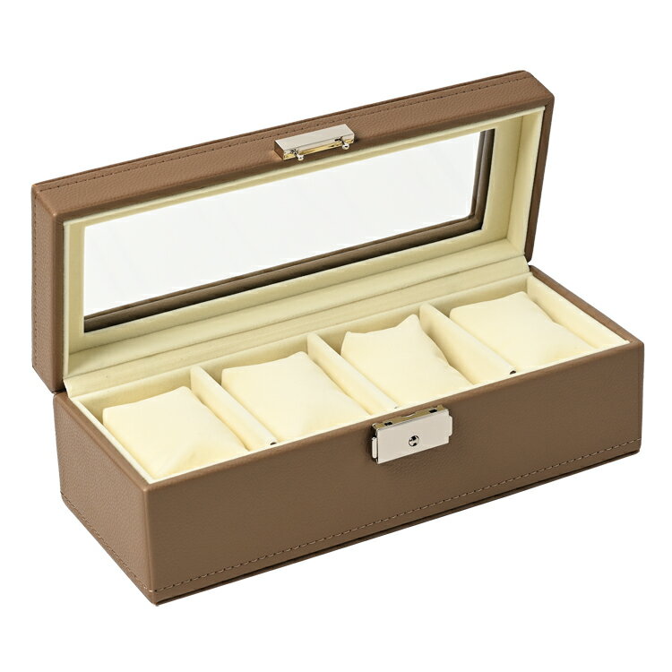 □「返品種別」について詳しくはこちら□メーカー保証 無し保証は初期不良のみの対応です。◇◆　ES'PRIMA　合皮4本腕時計収納ケース　◆◇洗練されたデザインと実用性を兼ね備えた4本収納時計ケースは、時計愛好家にとって理想的なアイテムです。...