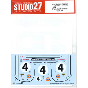 【返品種別B】□「返品種別」について詳しくはこちら□2013年06月 発売※画像はイメージです。実際の商品とは異なる場合がございます。【商品紹介】スタジオ27 1/24 ポルシェ Cayman Gulf #4 オリジナルデカール（フジミ対応...